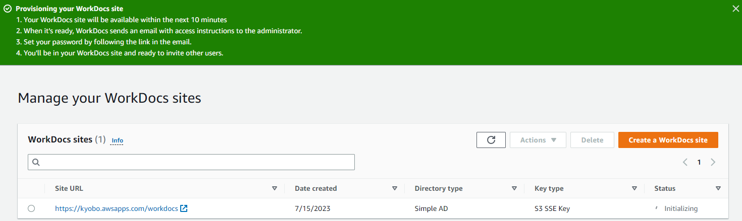 AWS WorkDocs 소개 및 Site 와 Drive 구성하기 – 교보DTS 기술 블로그